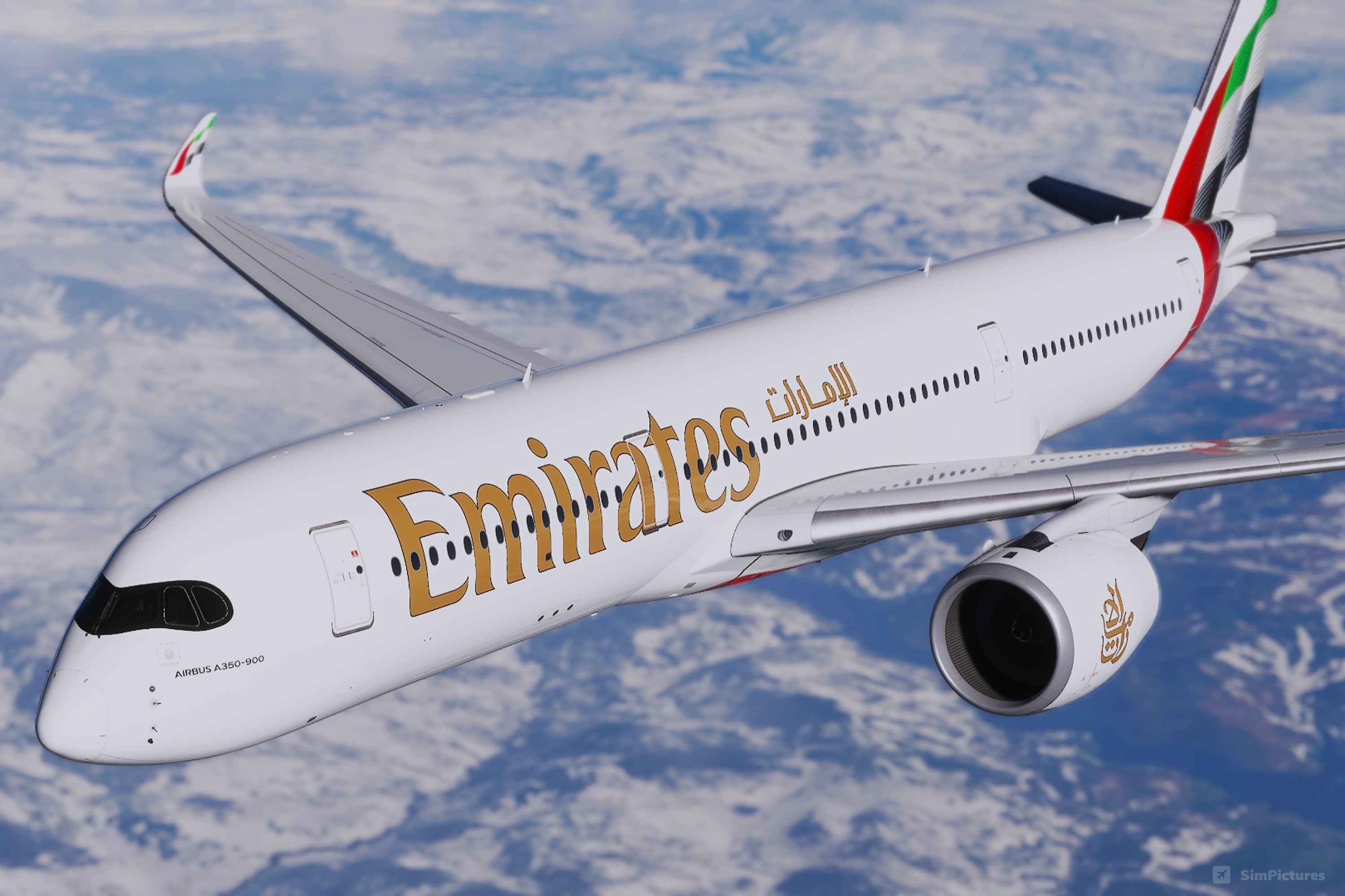 A6-EXA Cruising above The Balkan chain - SimPictures