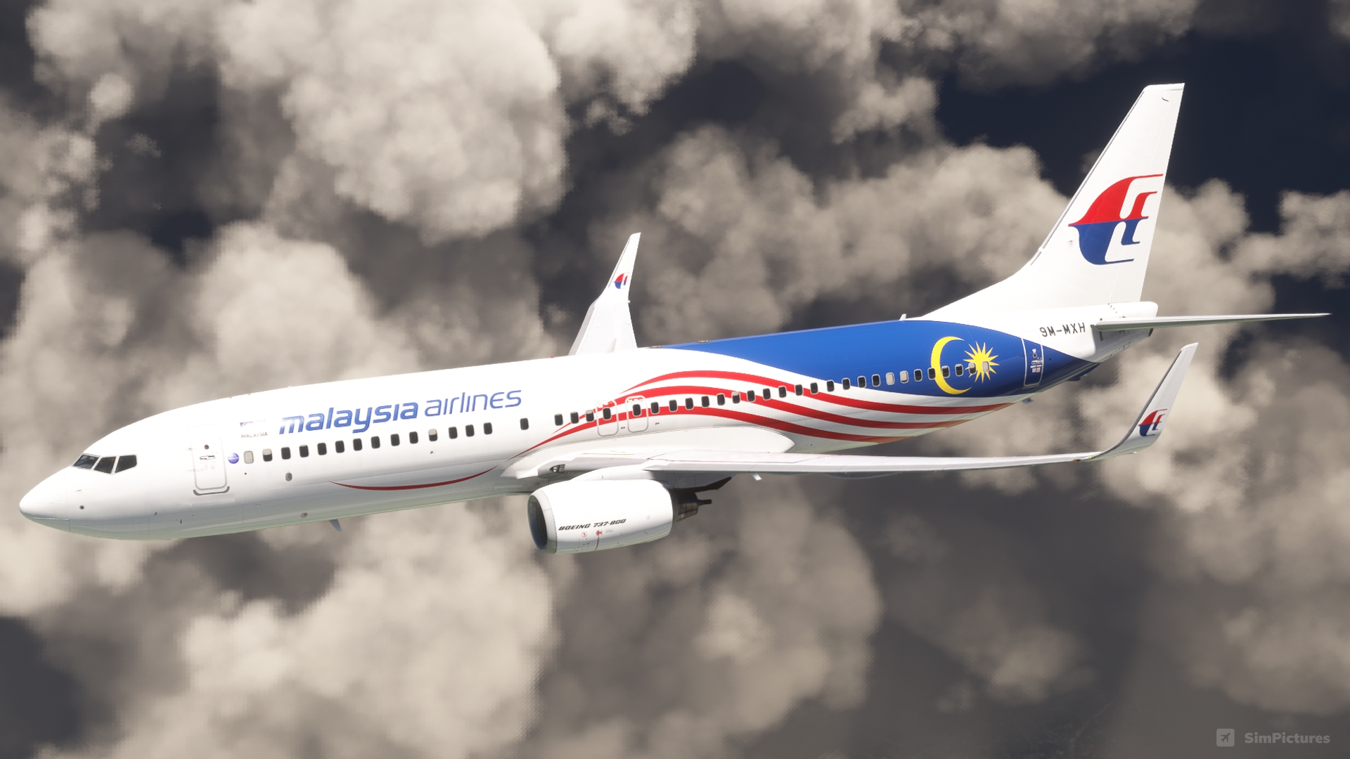 9M-MXH Approaching into WMKK - SimPictures