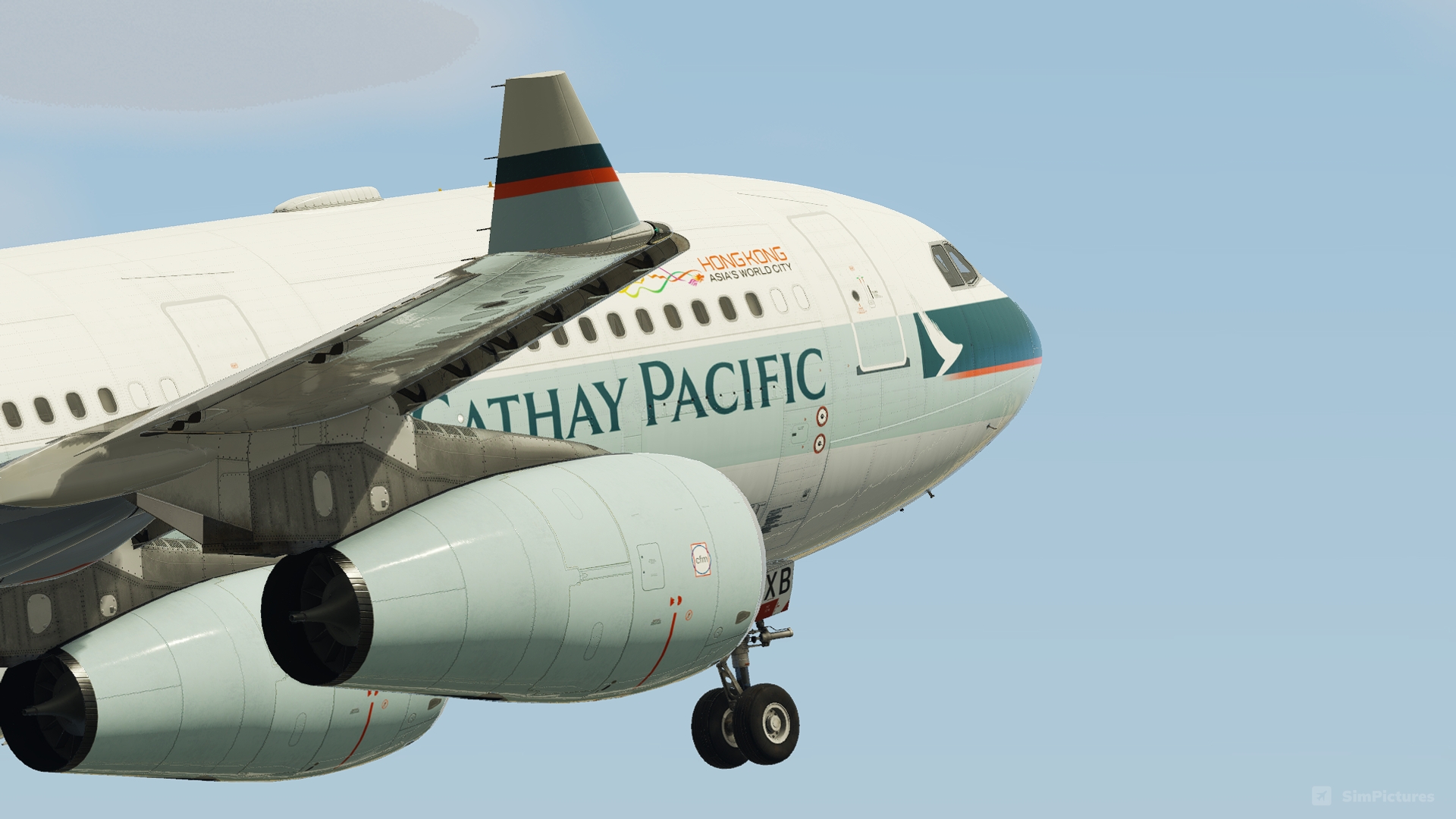 B-HXB Taking off from VHHH - SimPictures